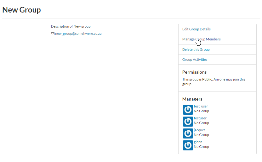 Create GeoRAMS Group — Help documentation